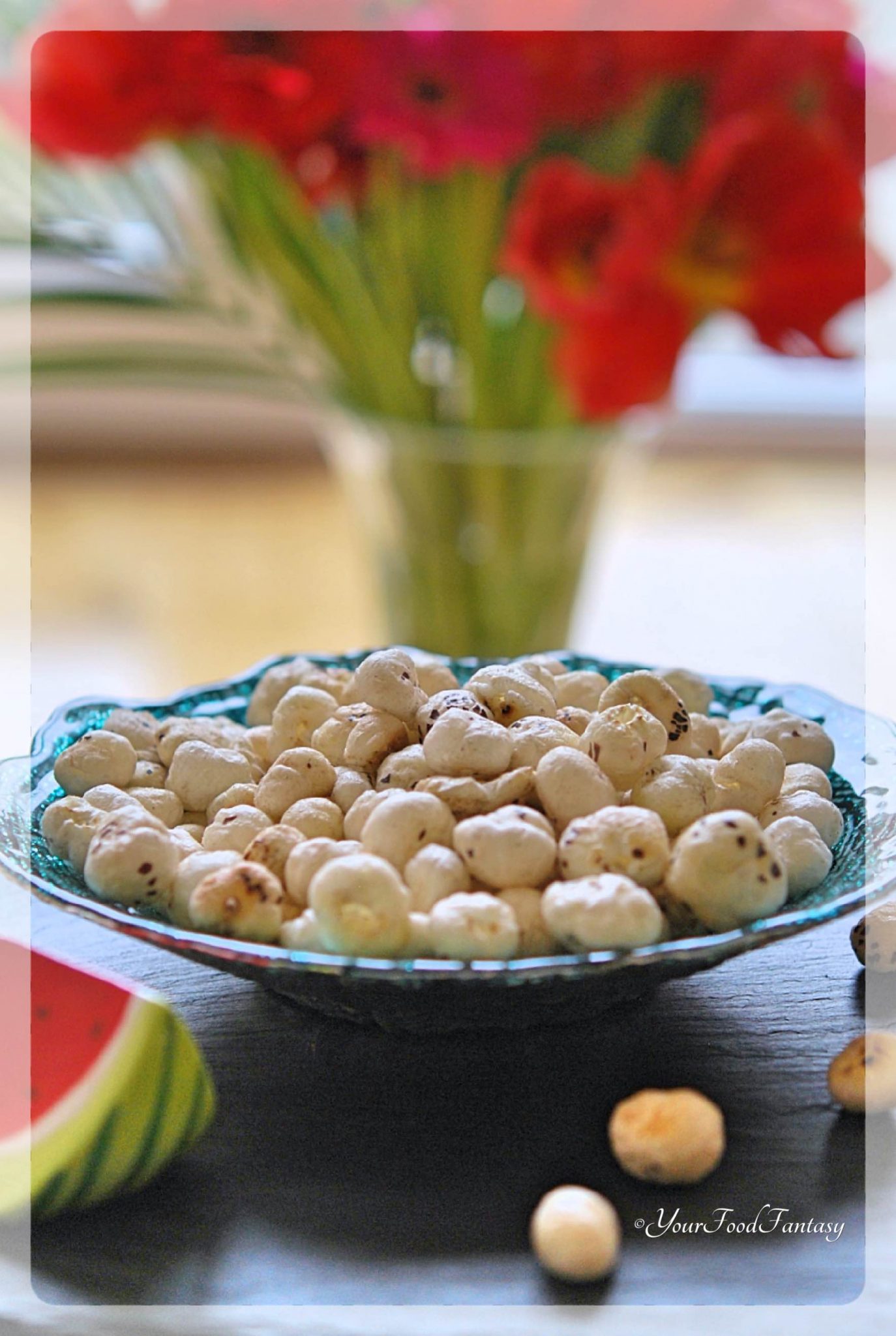 Roasted Makhana - Foxnut / Lotus Seeds Recipe - Your Food Fantasy